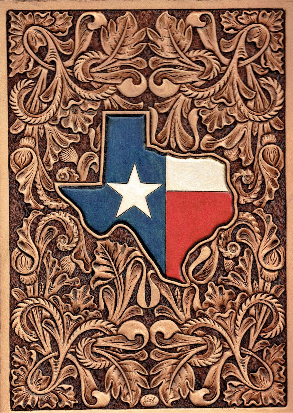 Texas Floral Carving Pattern [DIGITAL DOWNLOAD] - Etsy
