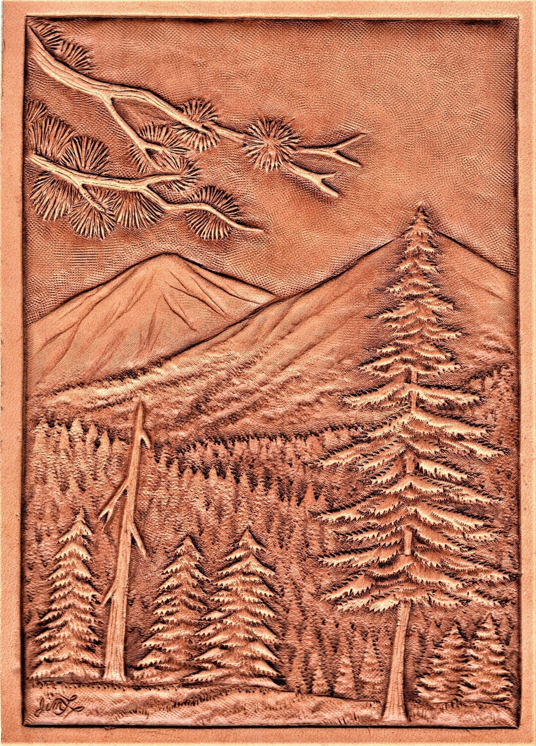 Pine Tree Leather Carving Pattern by Jim Linnell [DIGITAL DOWNLOAD] - Etsy