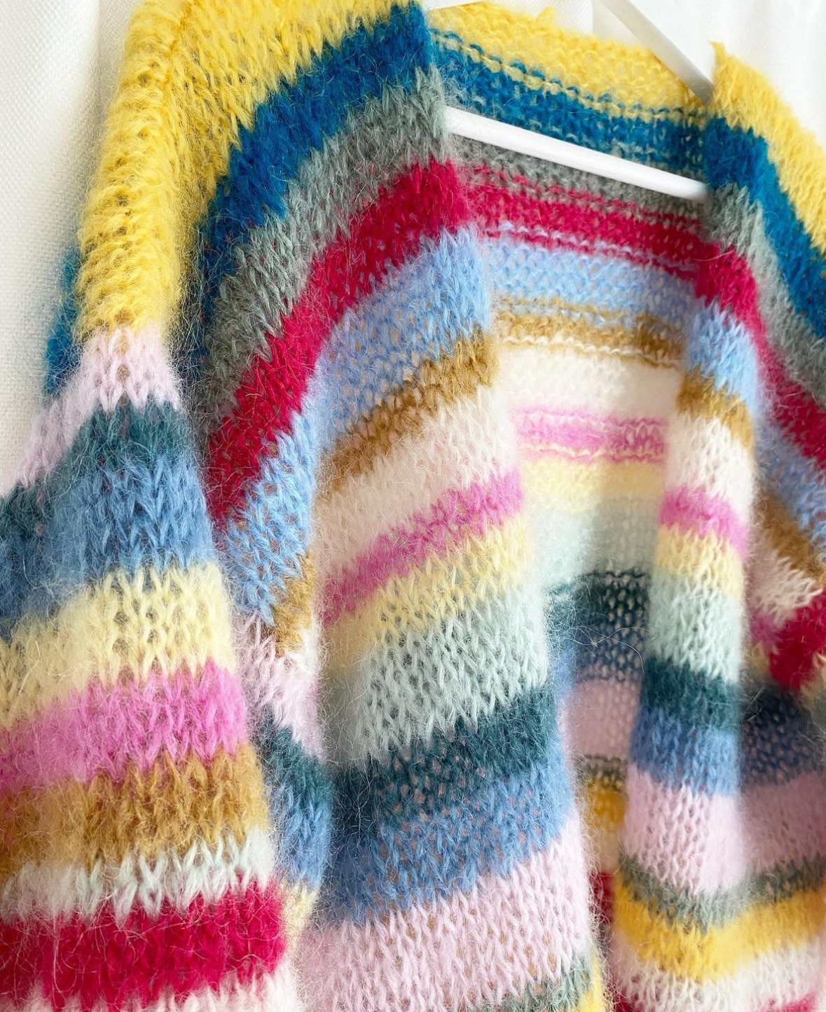 Colorful Crochet Cardigan, Hand Knitted Warm Cardigan, Oversize ...