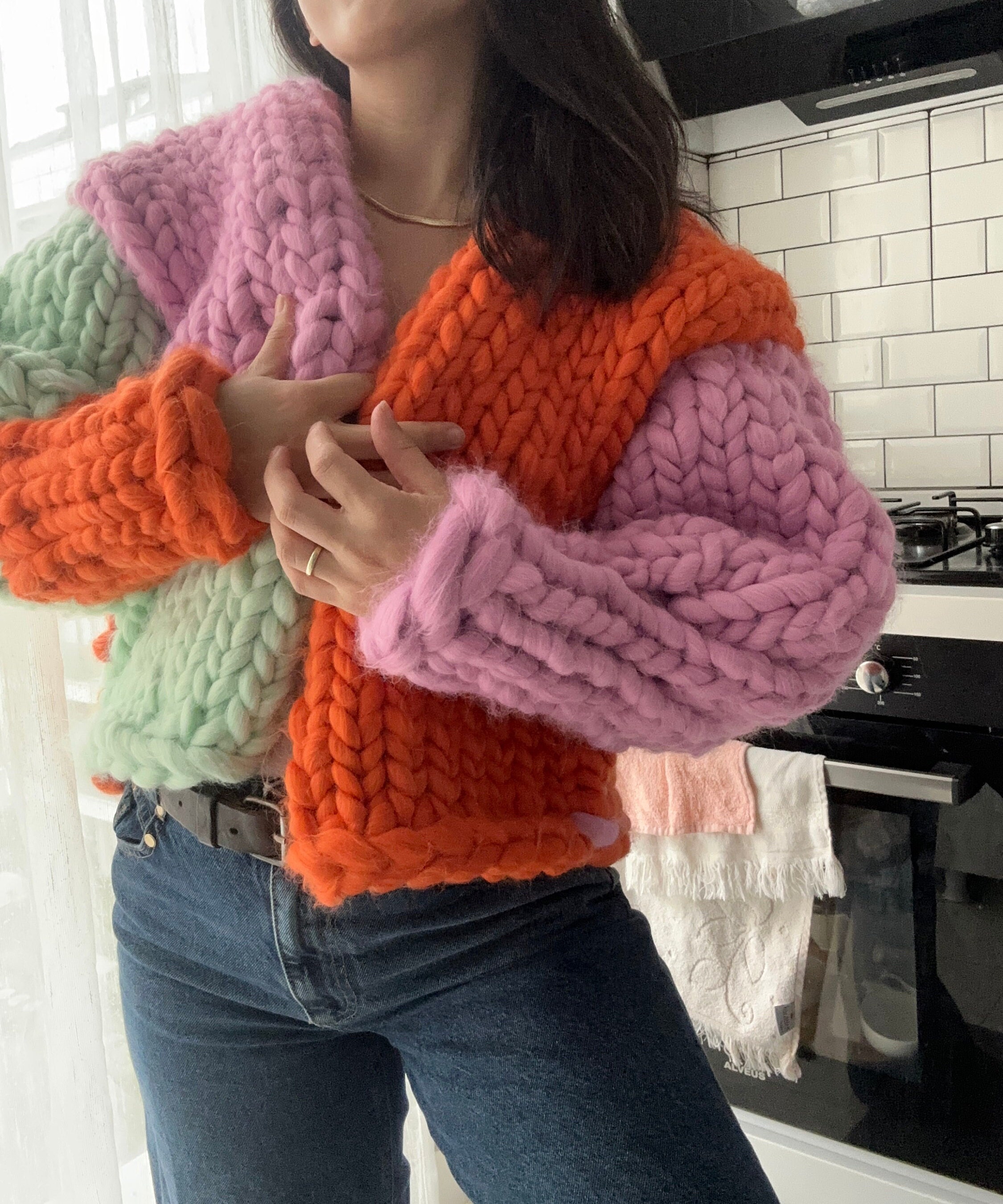 Chunky Cardigan, Wool Cardigan, Knit Chunky Cardigan, Hand Knit Cardigan - Etsy