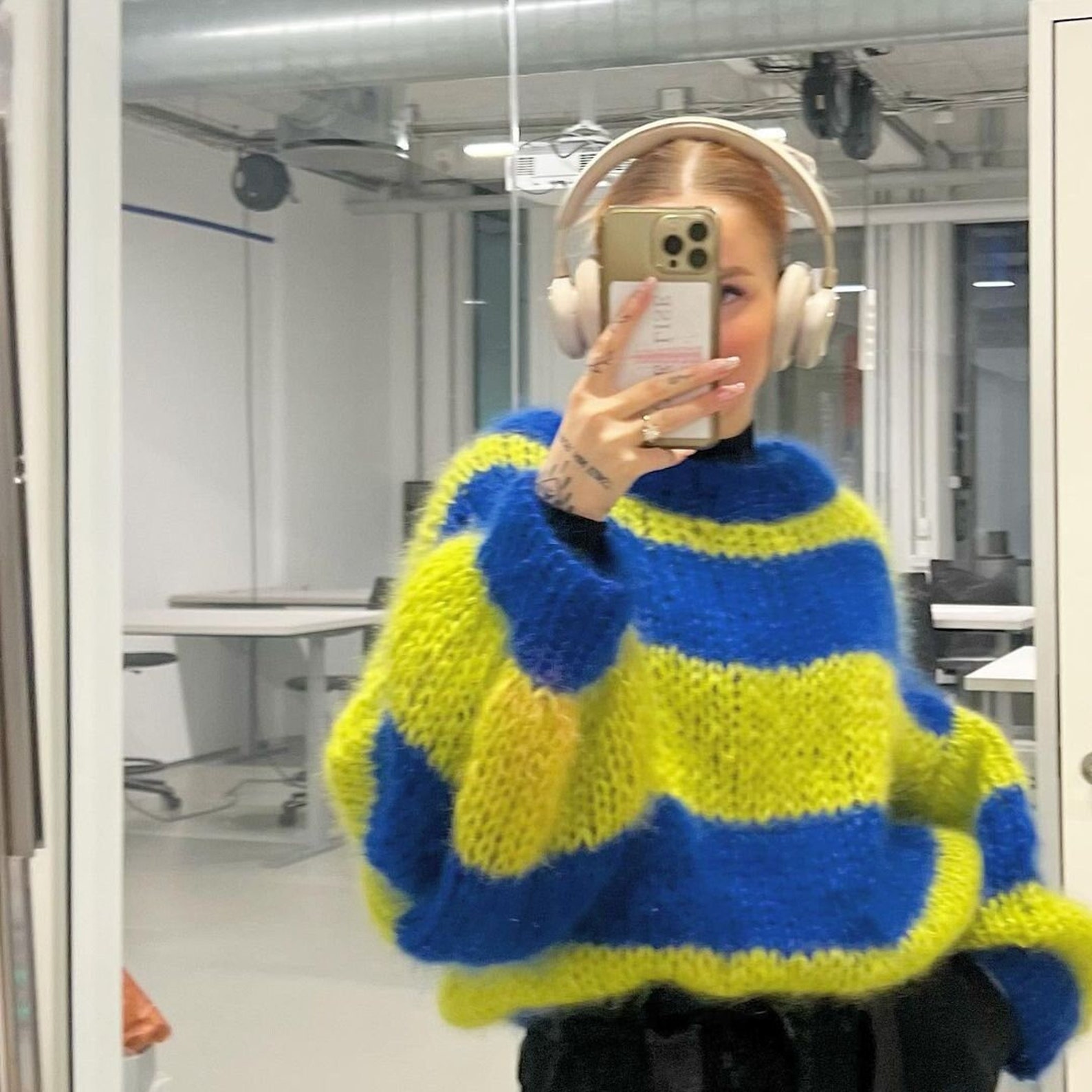 Colorful Striped Sweater, Crochet Sweater, Hand Knitted Warm Sweater ...