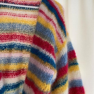 Colorful Crochet Cardigan, Hand Knitted Warm Cardigan, Oversize ...