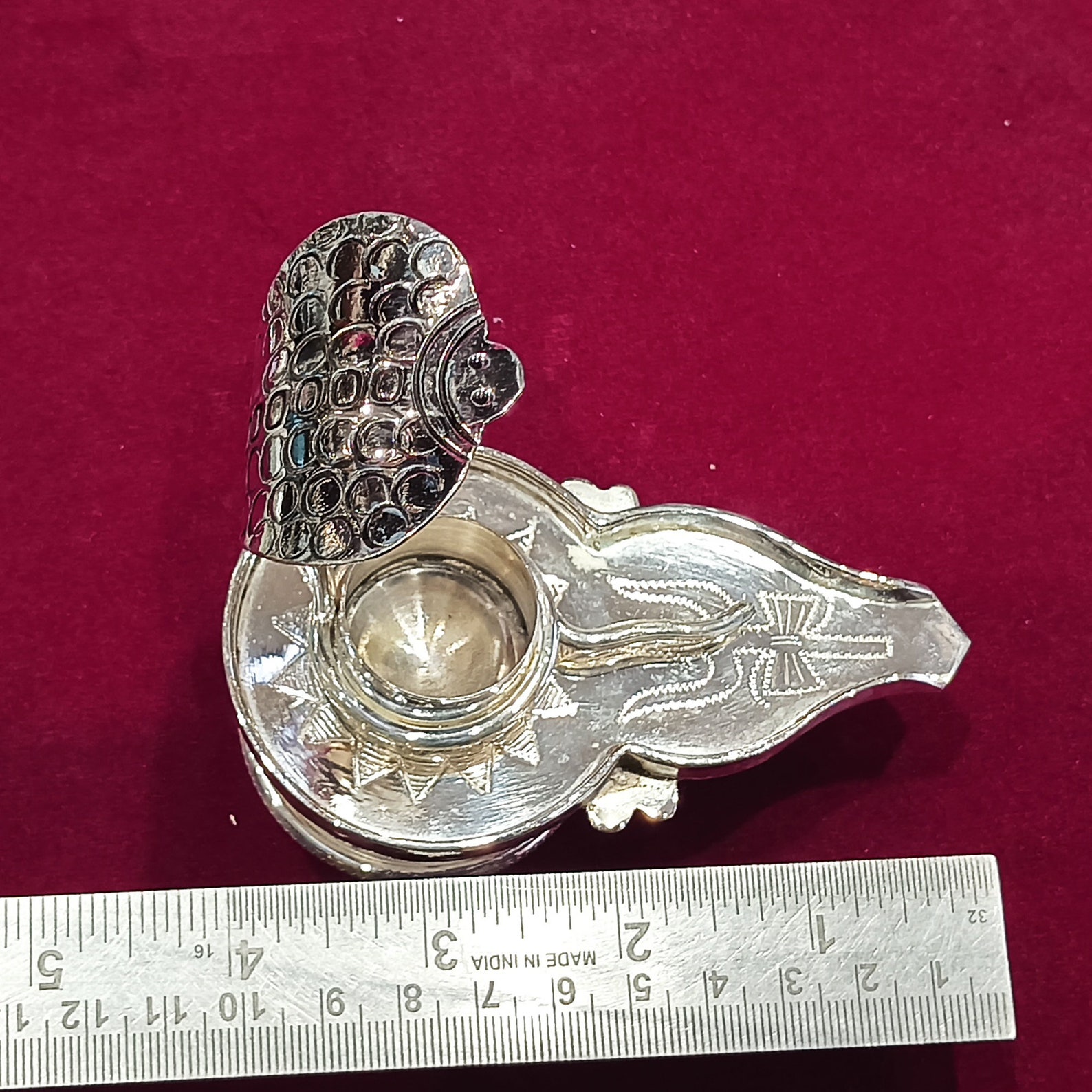 925 Fine Solid Sterling Silver Lord Shiva Lingam Stand/jalheri, Use for ...