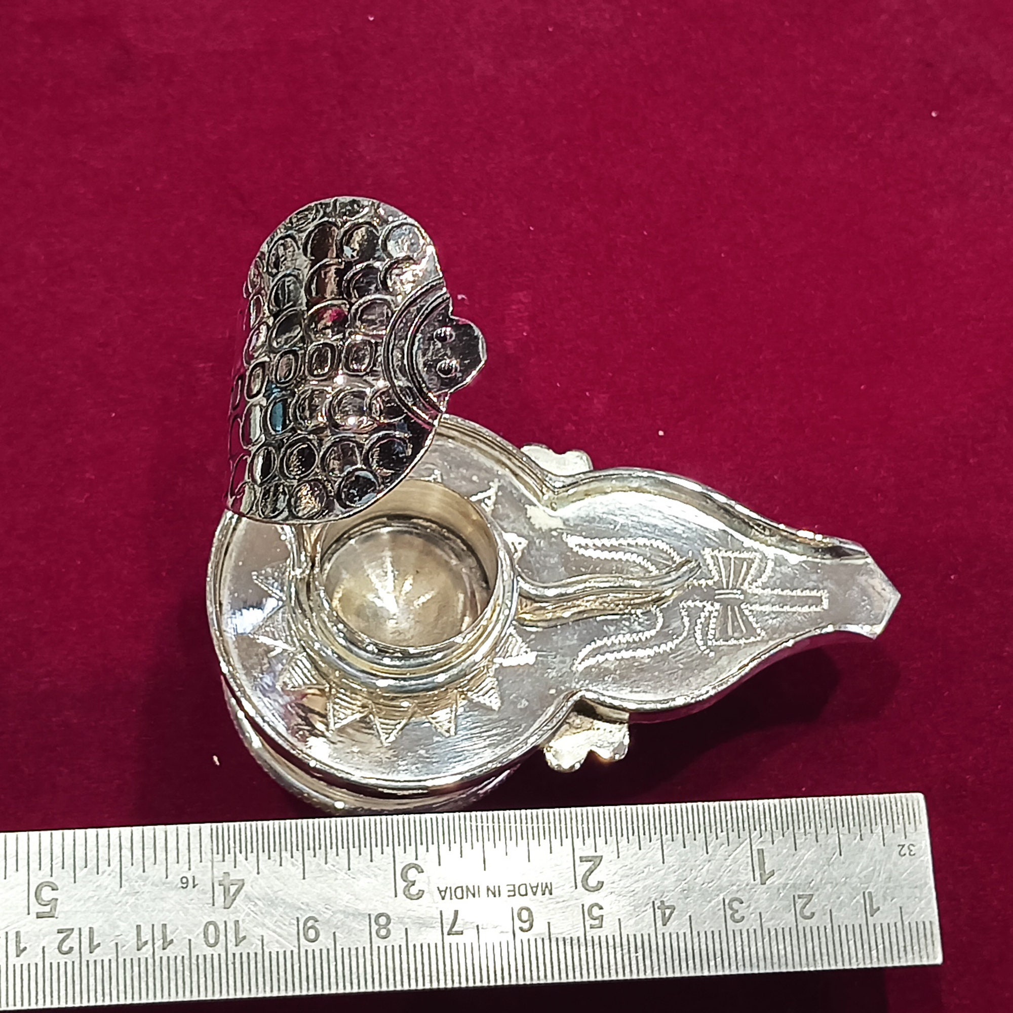 925 Fine Solid Sterling Silver Lord Shiva Lingam Stand/jalheri, Use for ...