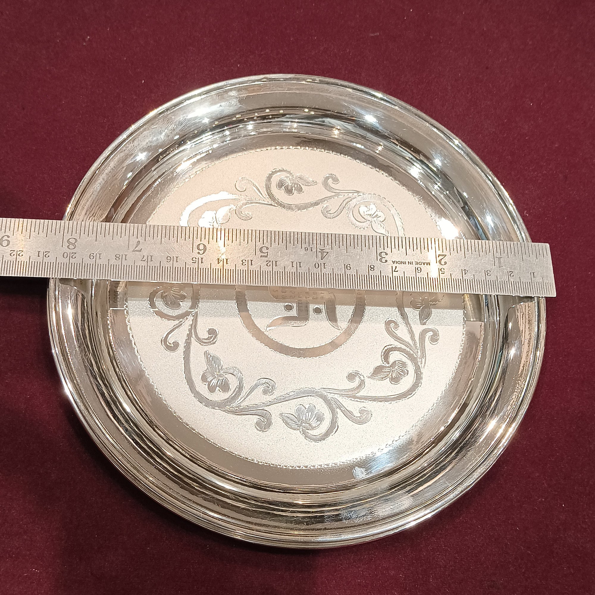 Artgemsjewellry Pure Silver Plate New Design Thali Solid Silver Plate ...