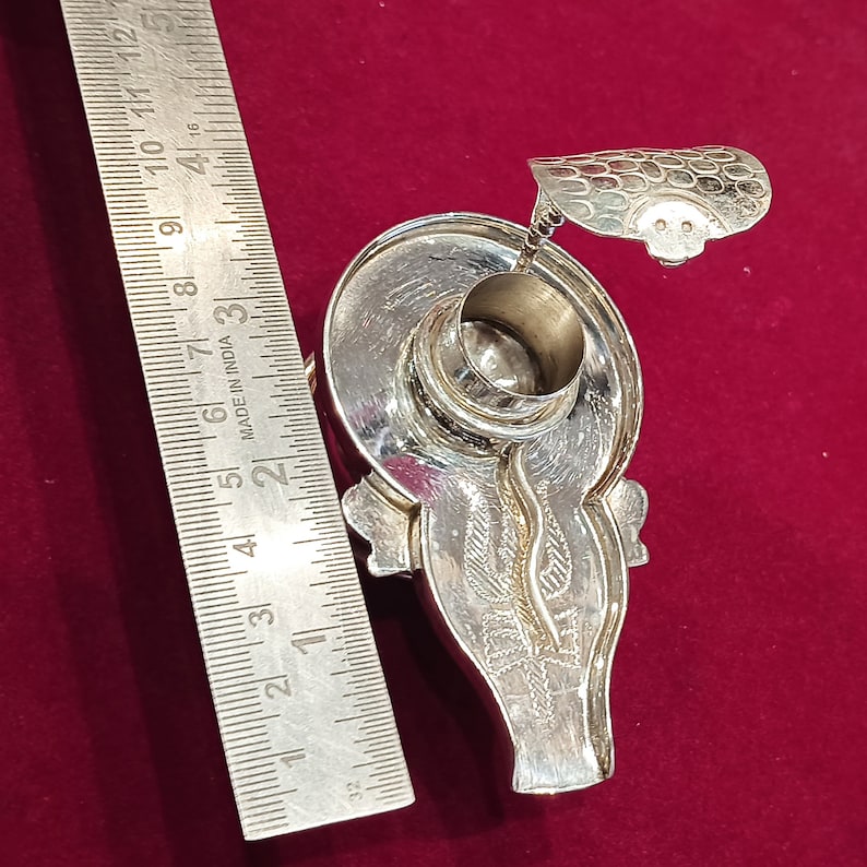 925 Fine Solid Sterling Silver Lord Shiva Lingam Stand/jalheri, Use for ...