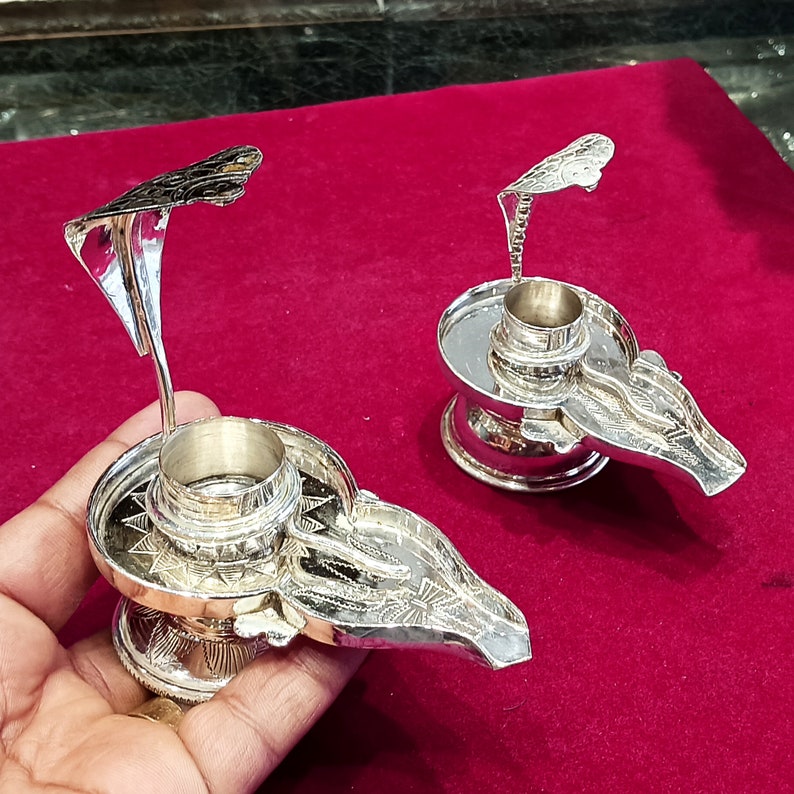 925 Fine Solid Sterling Silver Lord Shiva Lingam Stand/jalheri, Use for ...