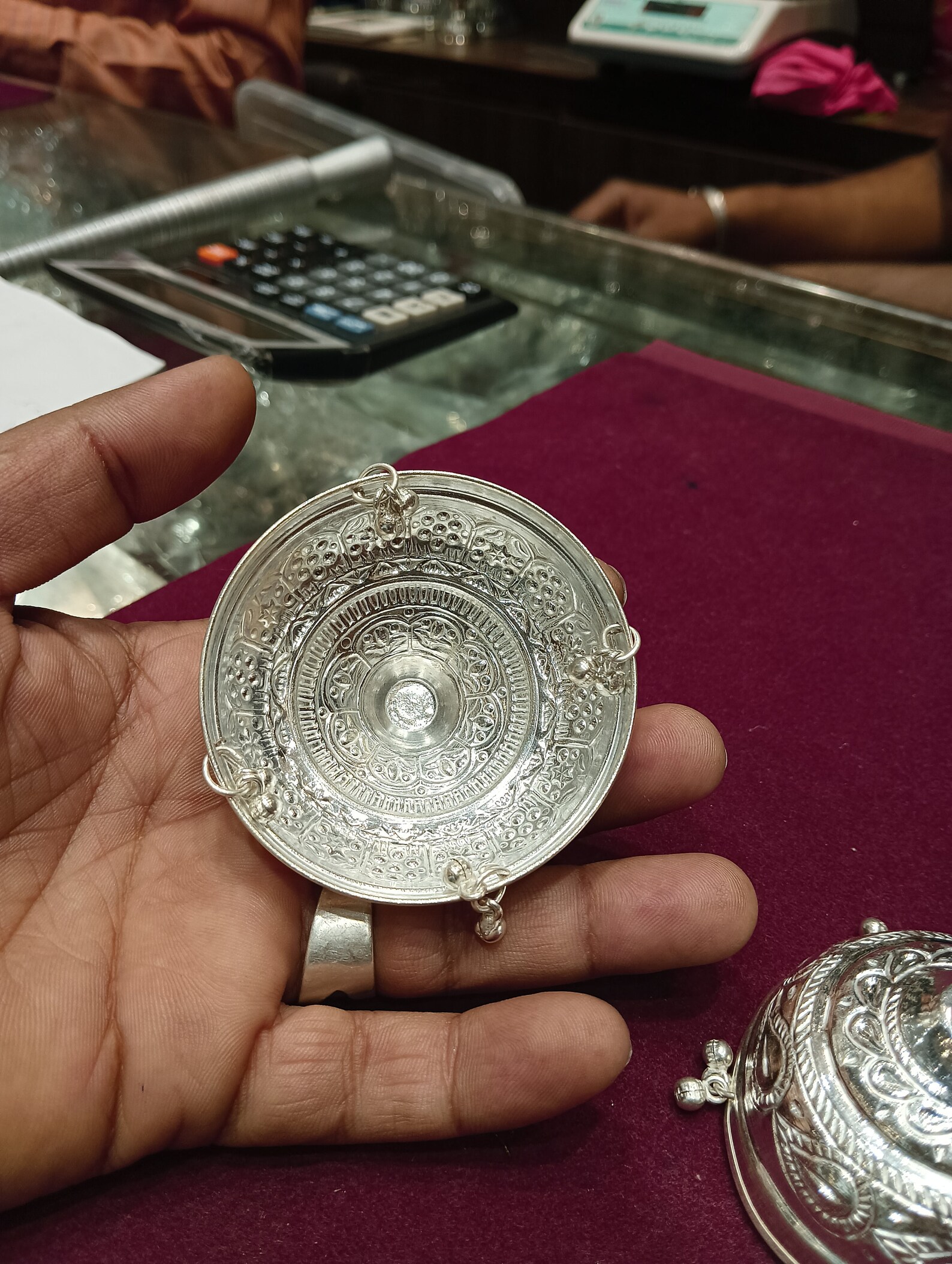 Pure Silver Chatter Idol/statue for Home Decoration Mandir Silver ...