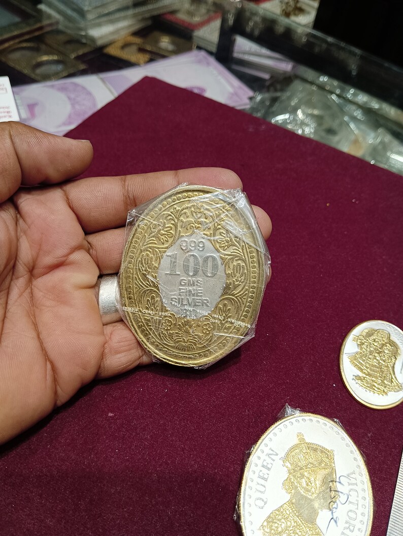 Silver Coin Pure Silver Coin King Silver Coin Radha Rani - Etsy