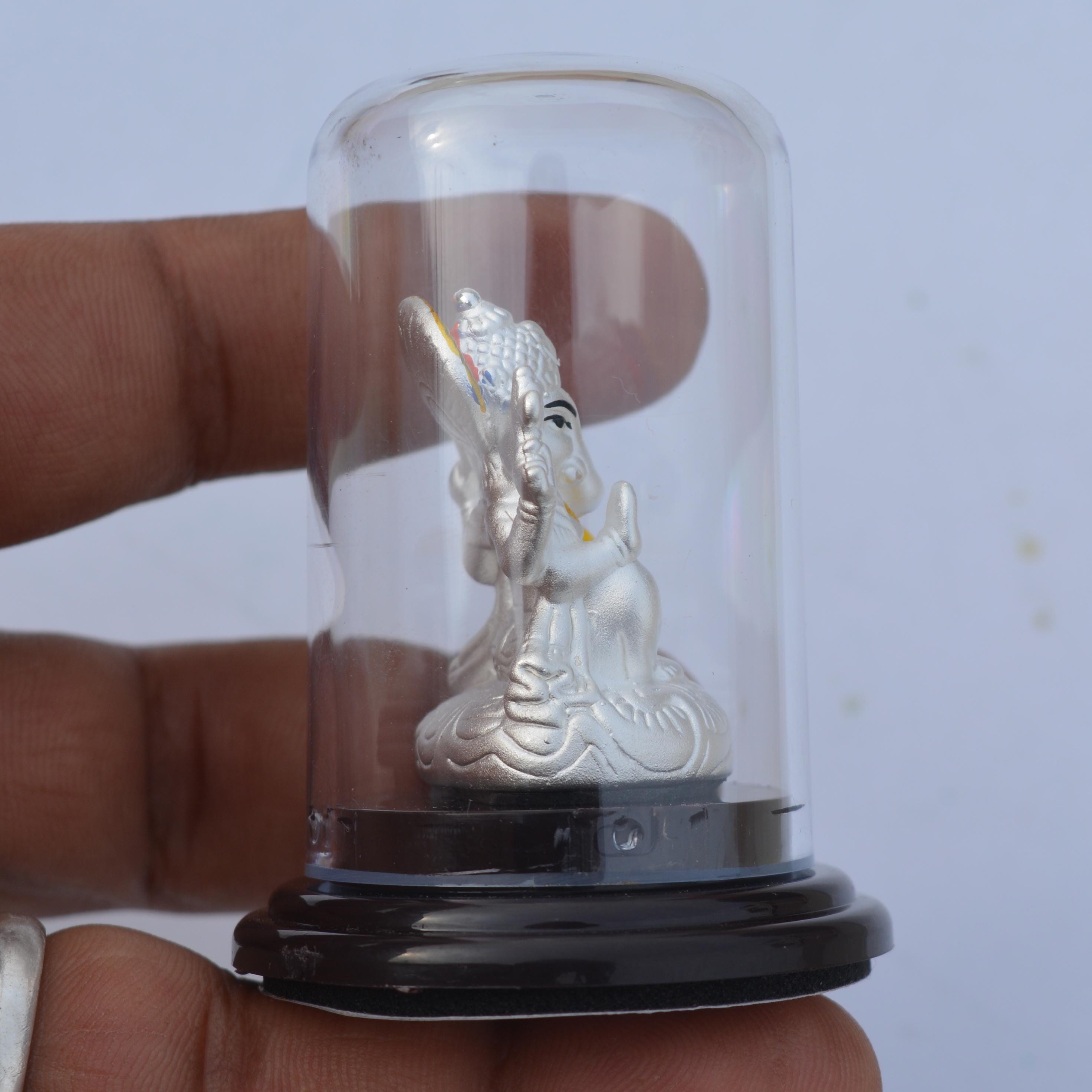 Pure Silver Ganesh Ji Solid Idol/statue for Home Decoration Car, Bus ...