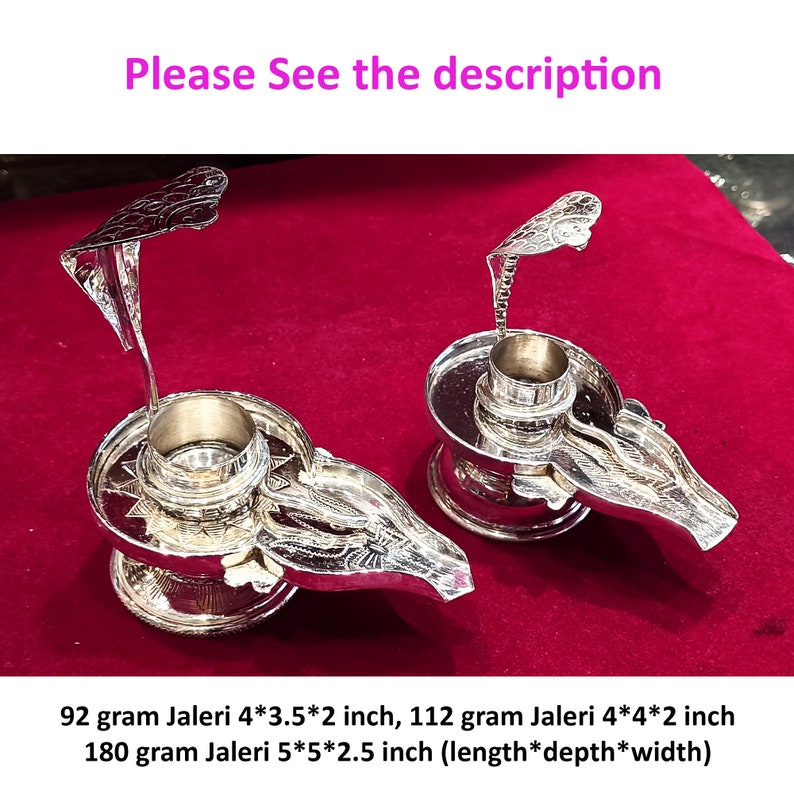 925 Fine Solid Sterling Silver Lord Shiva Lingam Stand/jalheri, Use for ...