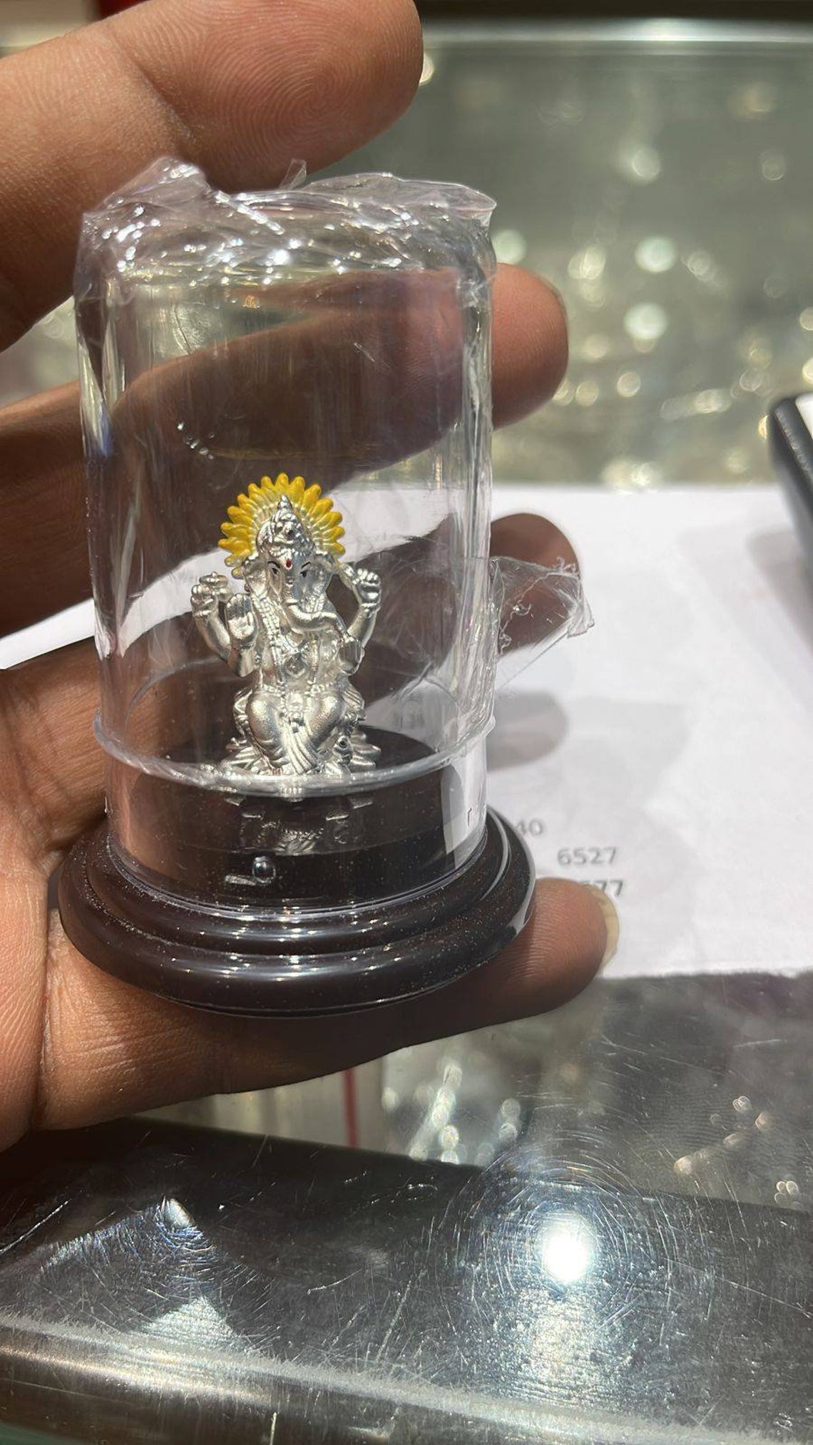 Pure Silver Ganesh Ji Solid Idol/statue for Home Decoration Car, Bus ...