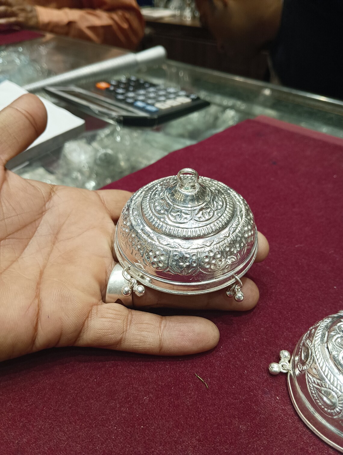 Pure Silver Chatter Idol/statue for Home Decoration Mandir Silver ...