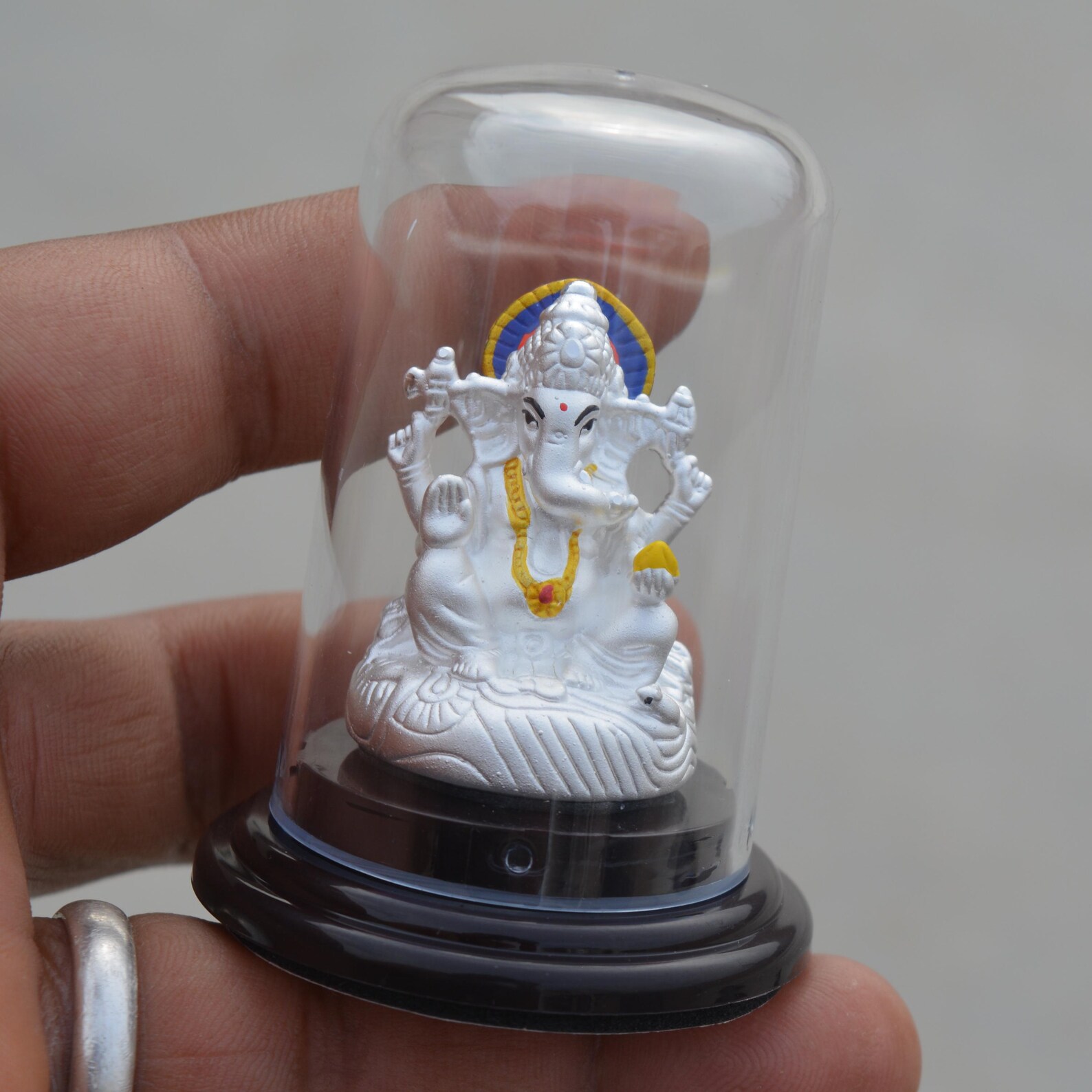 Pure Silver Ganesh Ji Solid Idol/statue for Home Decoration Car, Bus ...