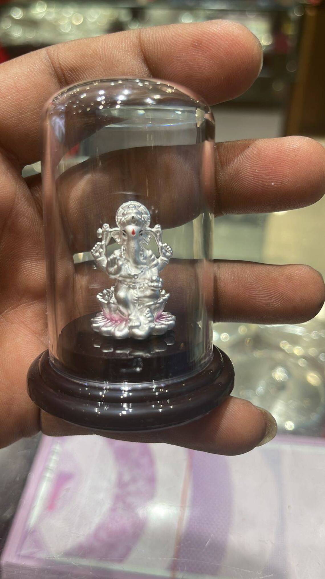 Pure Silver Ganesh Ji Solid Idol/statue for Home Decoration Car, Bus ...