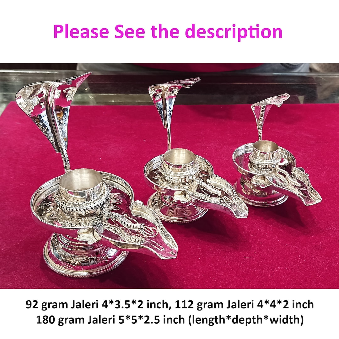 925 Fine Solid Sterling Silver Lord Shiva Lingam Stand/jalheri, Use for ...