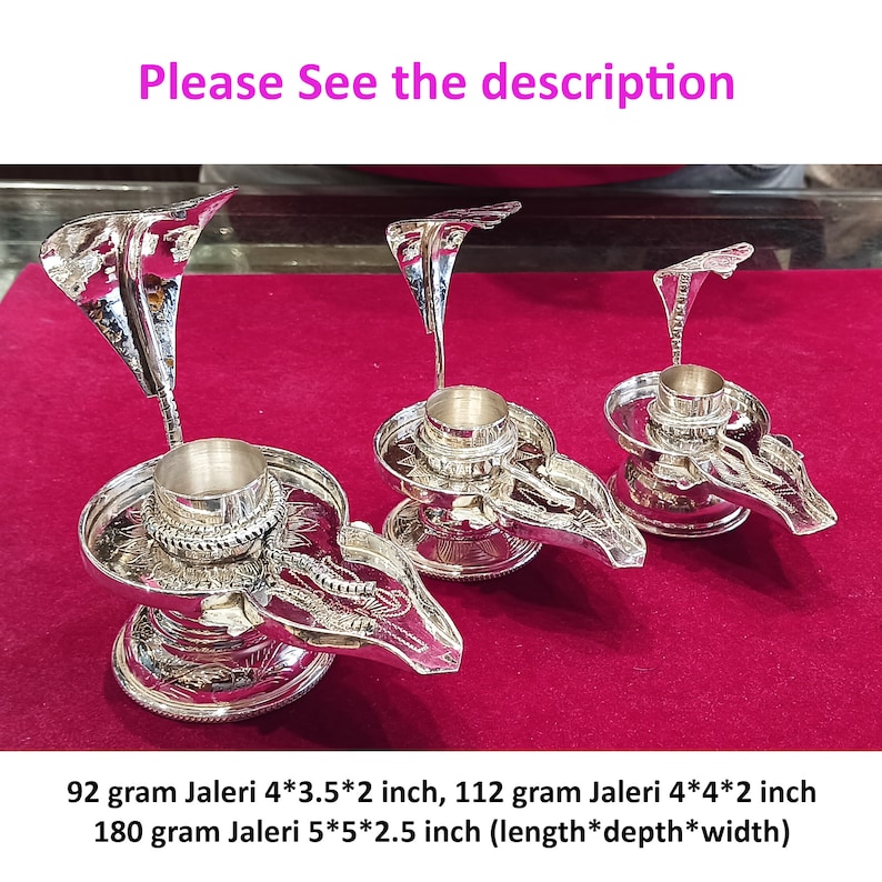 925 Fine Solid Sterling Silver Lord Shiva Lingam Stand/jalheri, Use for ...
