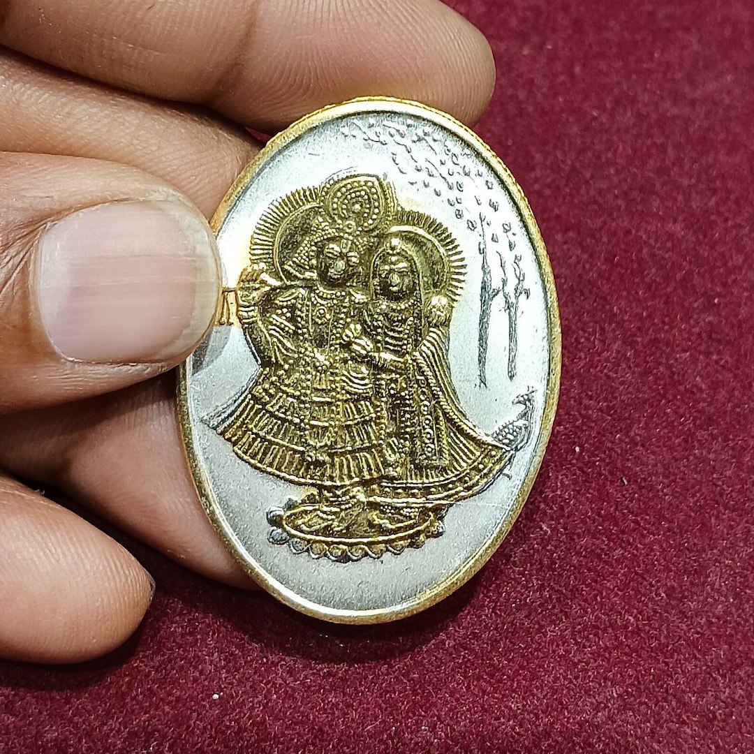 Silver Coin Pure Silver Coin King Silver Coin Radha Rani Silver Coin ...