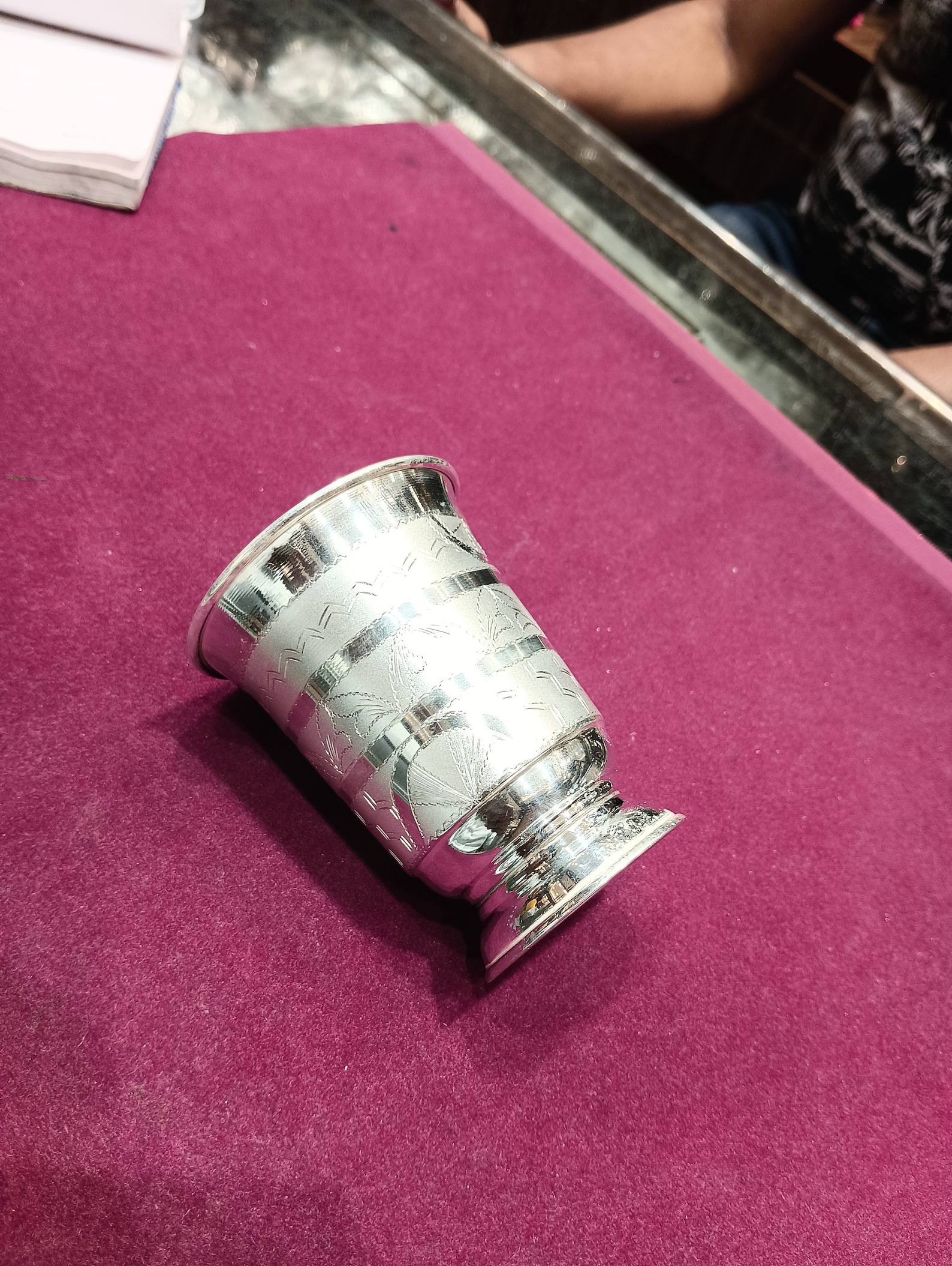 Pure Silver Water Glass, 925 Solid Silver Tumbler, Silver Handmade ...