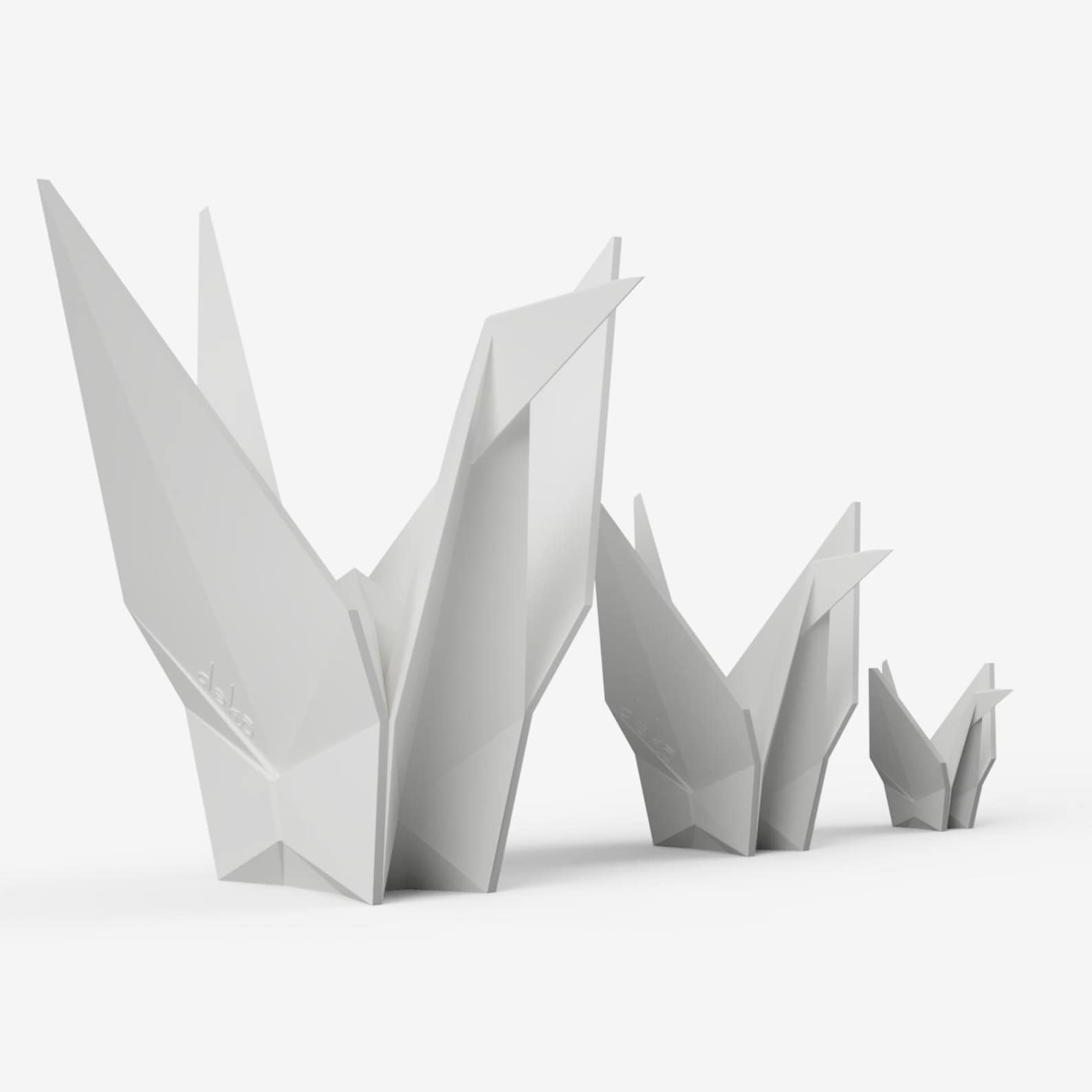 Origami Series® Brolga Australian Crane 3-piece Home Décor Set ...