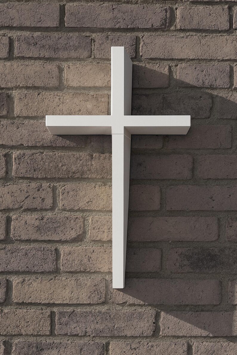 Faith Series® XL Angled Outdoor Wall Cross – Large Uv-resistant ...