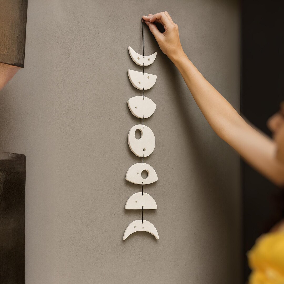 Lunaform Series® Hanging Moon Phases Wall Art - Minimalist Modern ...