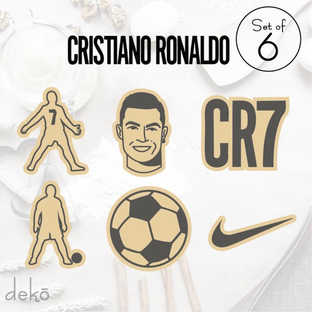 Cristiano Ronaldo CR7 - Cookie Cutters and Fondant Stamps (set of 6 ...