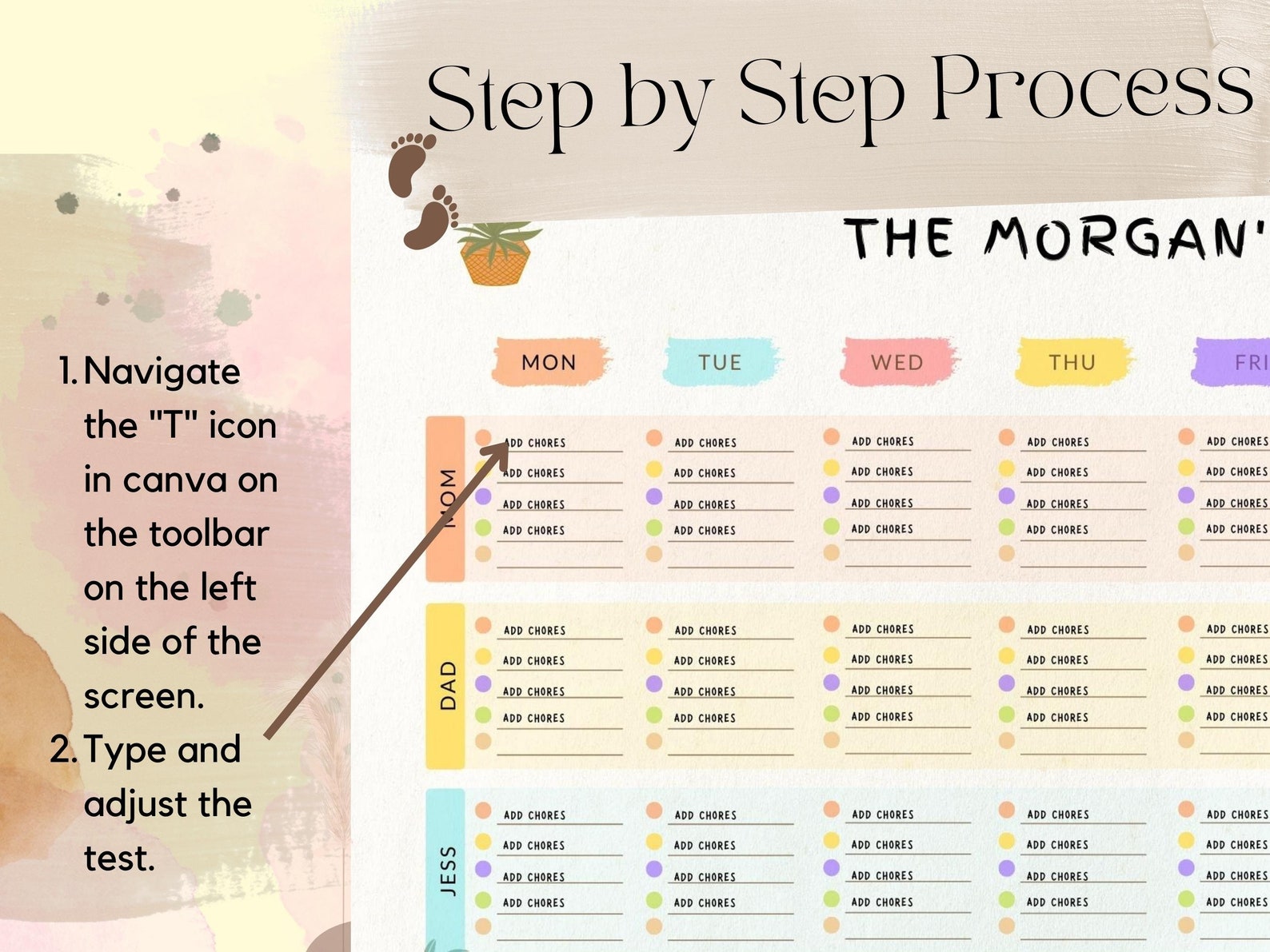 3 Kids Chore Chart, 3 Person Chore Chart,editable Chore Charts for ...