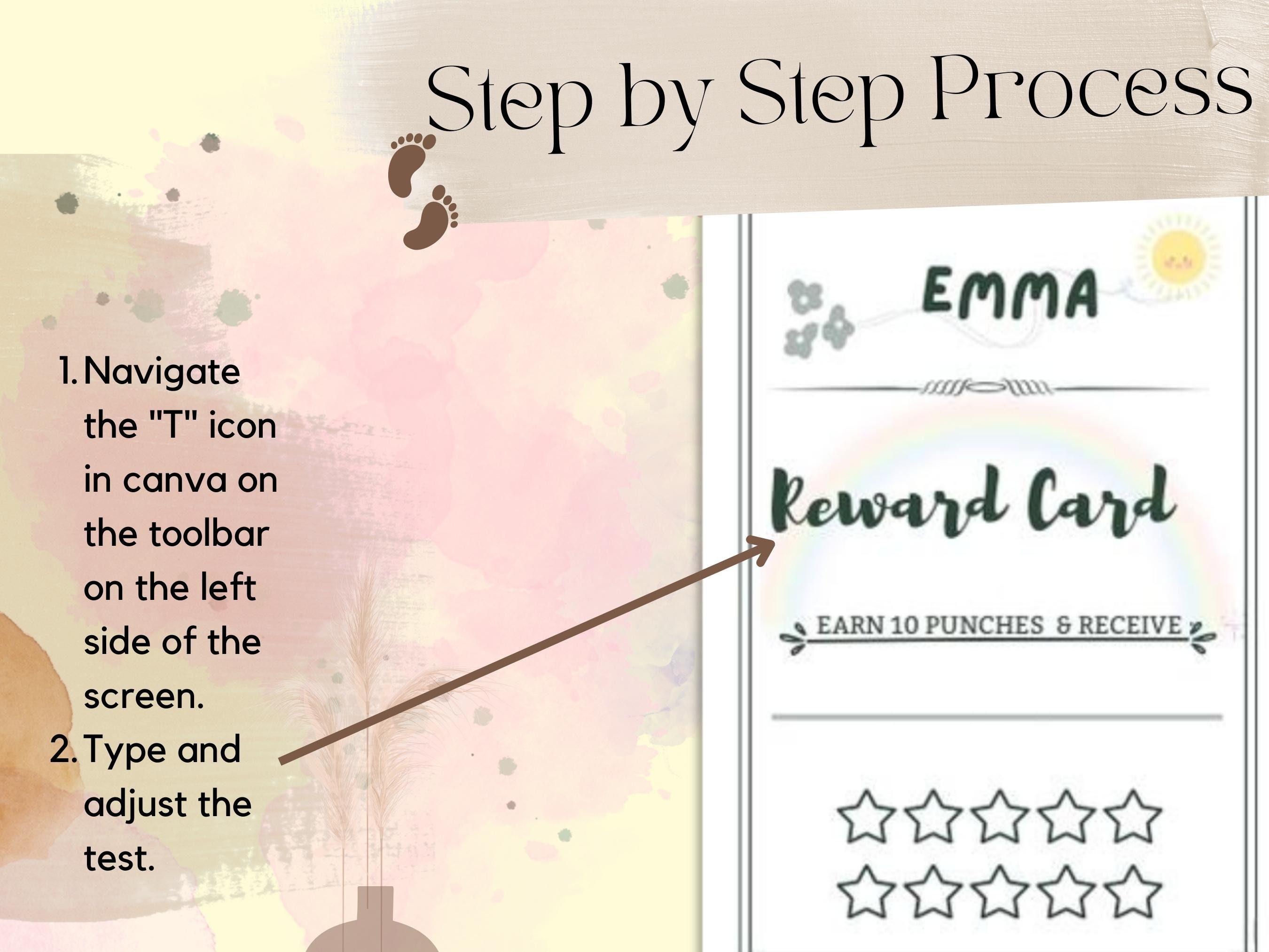 Reward Punch Card, Loyalty Card Punch Card, Behavior Punch Card, Esl ...