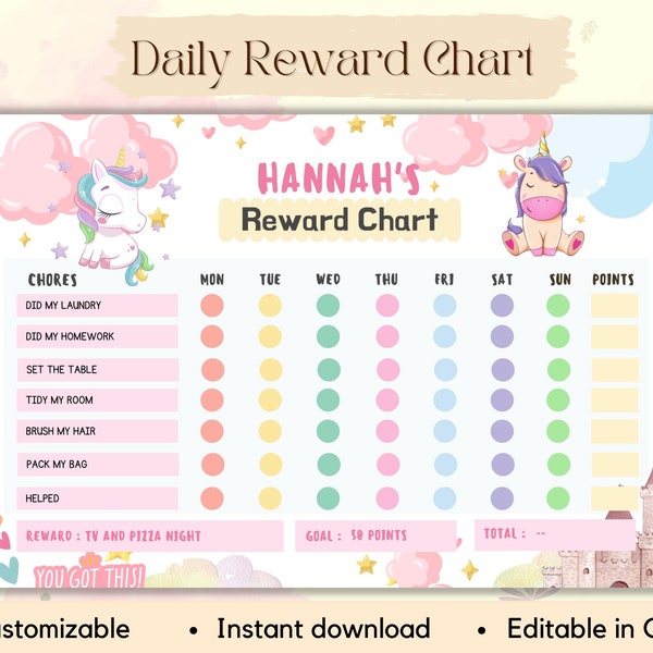 Adult Reward Chart - Etsy