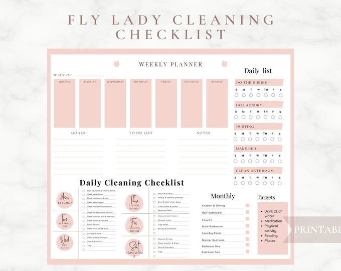 Fly Lady Cleaning Schedule, Fly Lady Printables, Flylady Cleaning ...