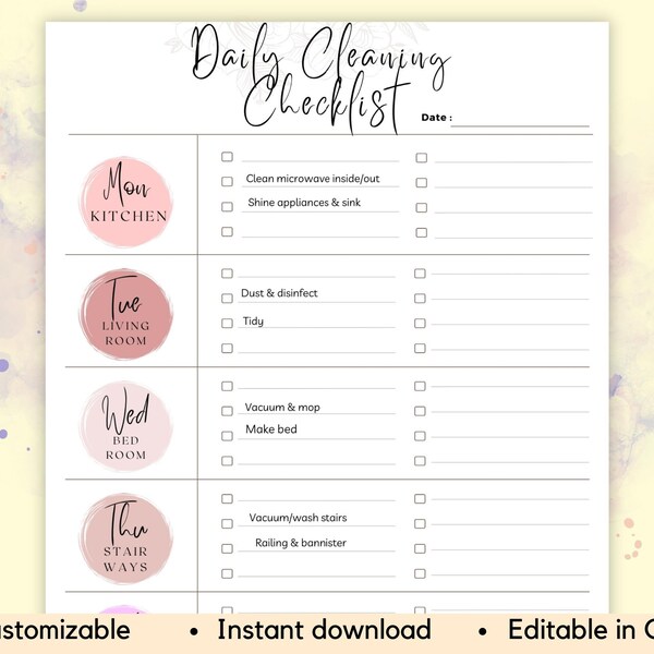 Biweekly Checklist - Etsy