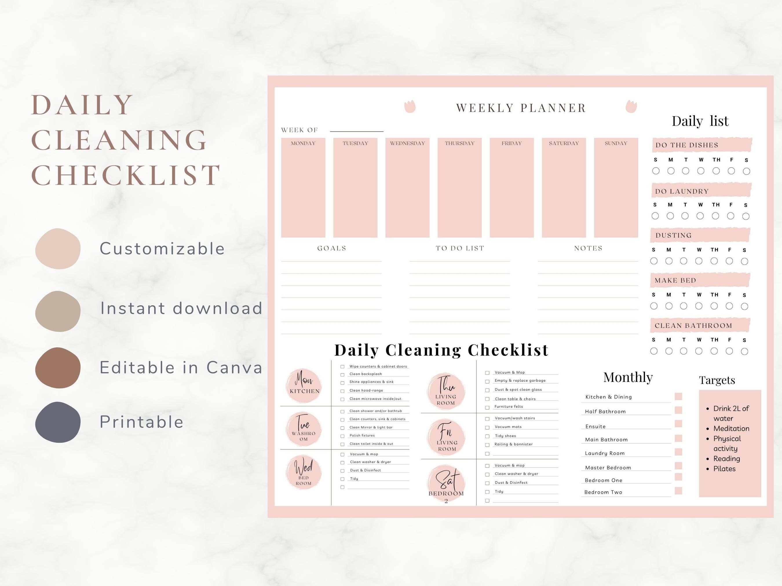 Fly Lady Cleaning Schedule, Fly Lady Printables, Flylady Cleaning ...