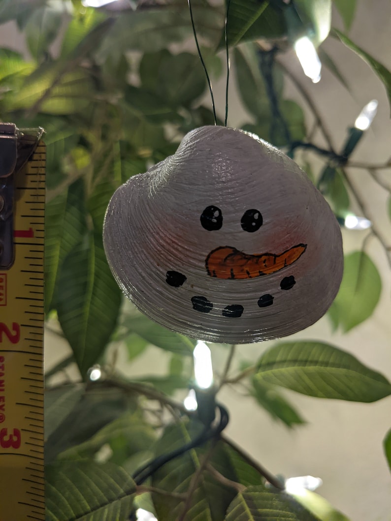 Frosty the Snowman Beach Shell Christmas Ornament - Etsy