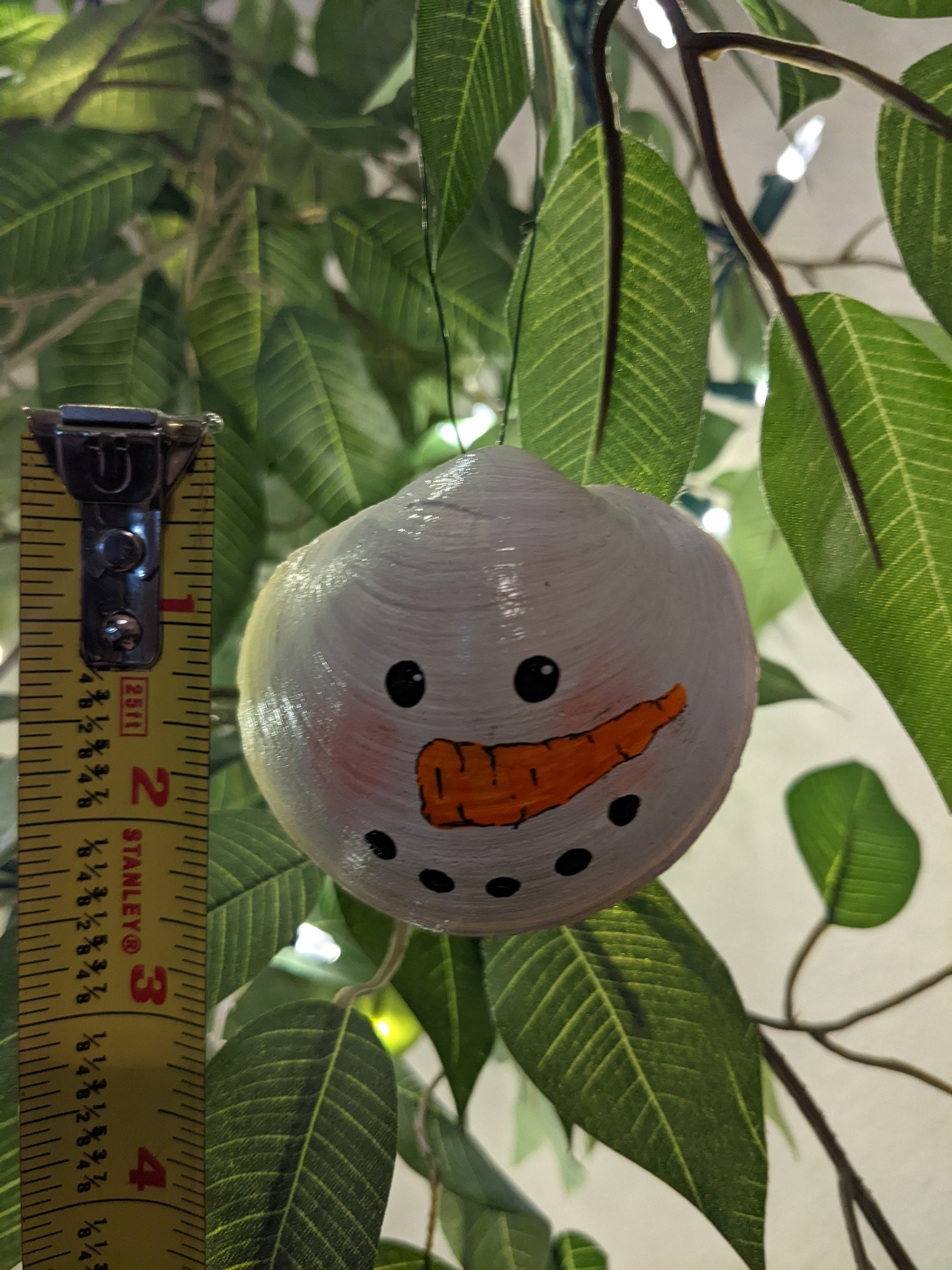 Frosty the Snowman Beach Shell Christmas Ornament - Etsy