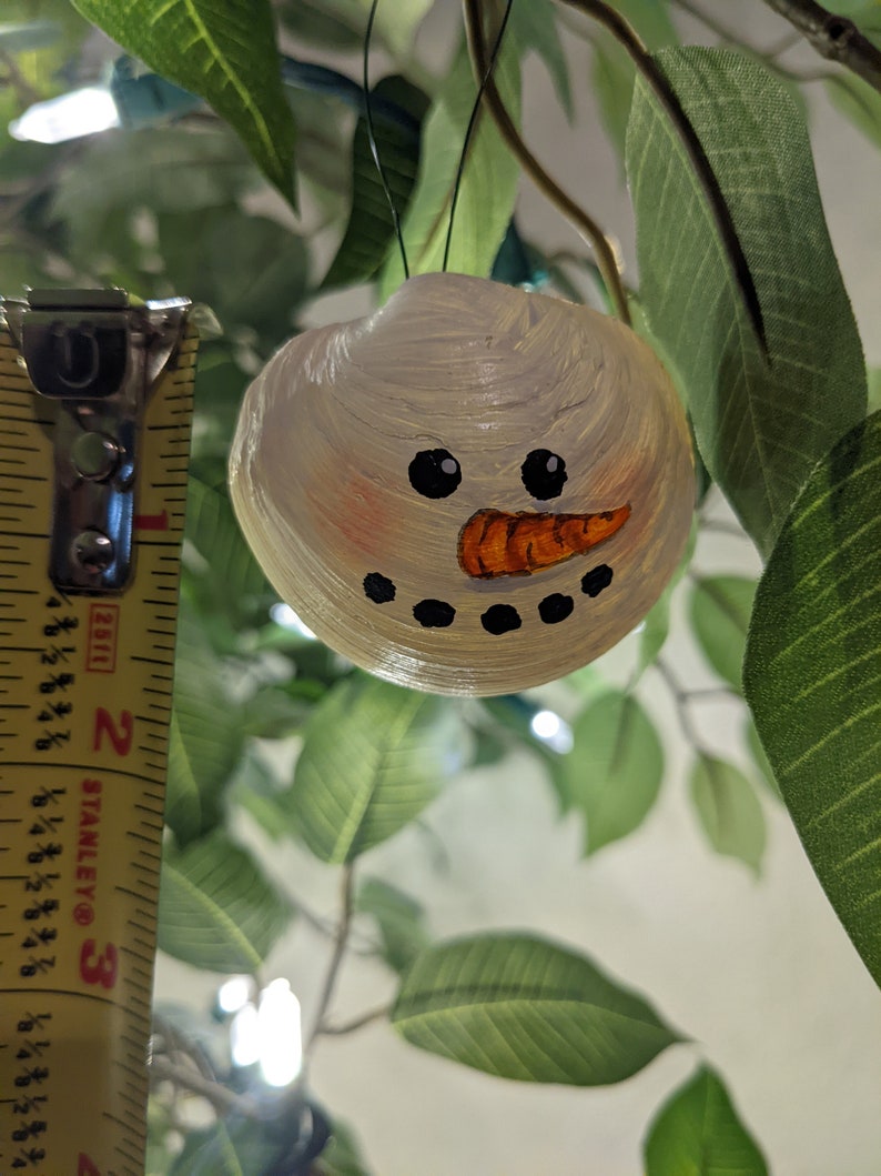 Frosty the Snowman Beach Shell Christmas Ornament - Etsy