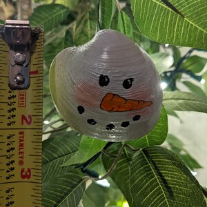 Frosty the Snowman Beach Shell Christmas Ornament - Etsy