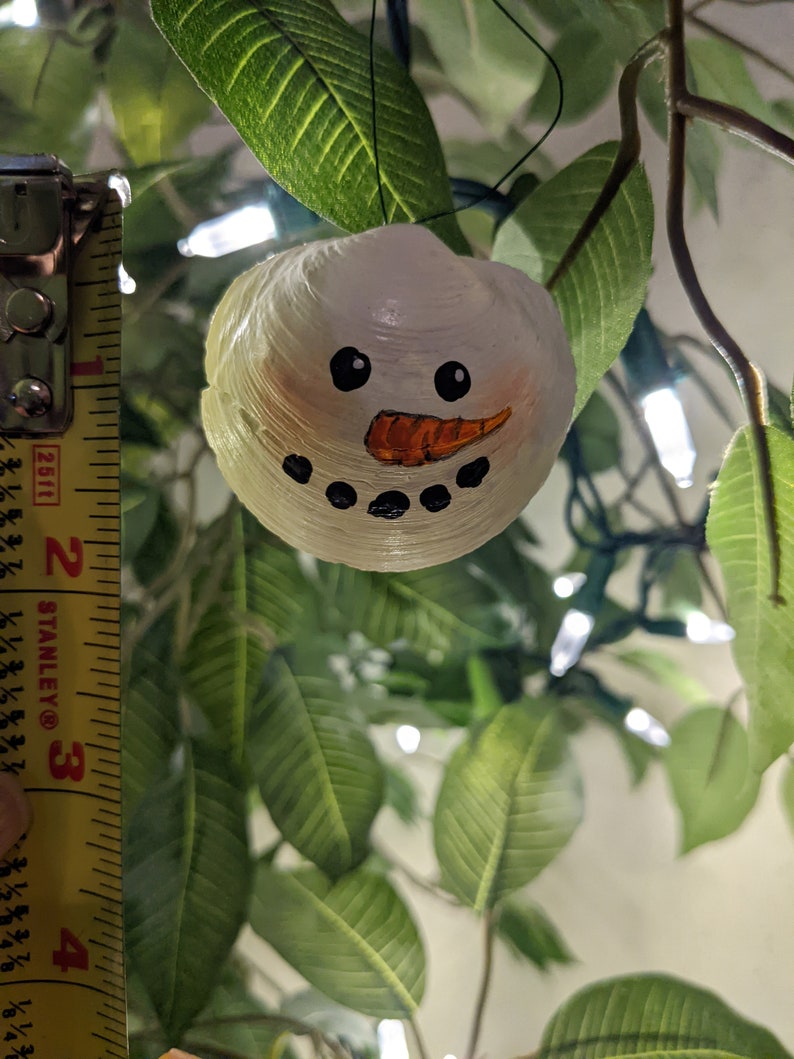 Frosty the Snowman Beach Shell Christmas Ornament - Etsy
