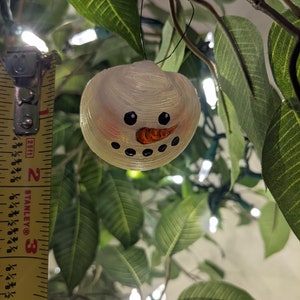 Frosty the Snowman Beach Shell Christmas Ornament - Etsy