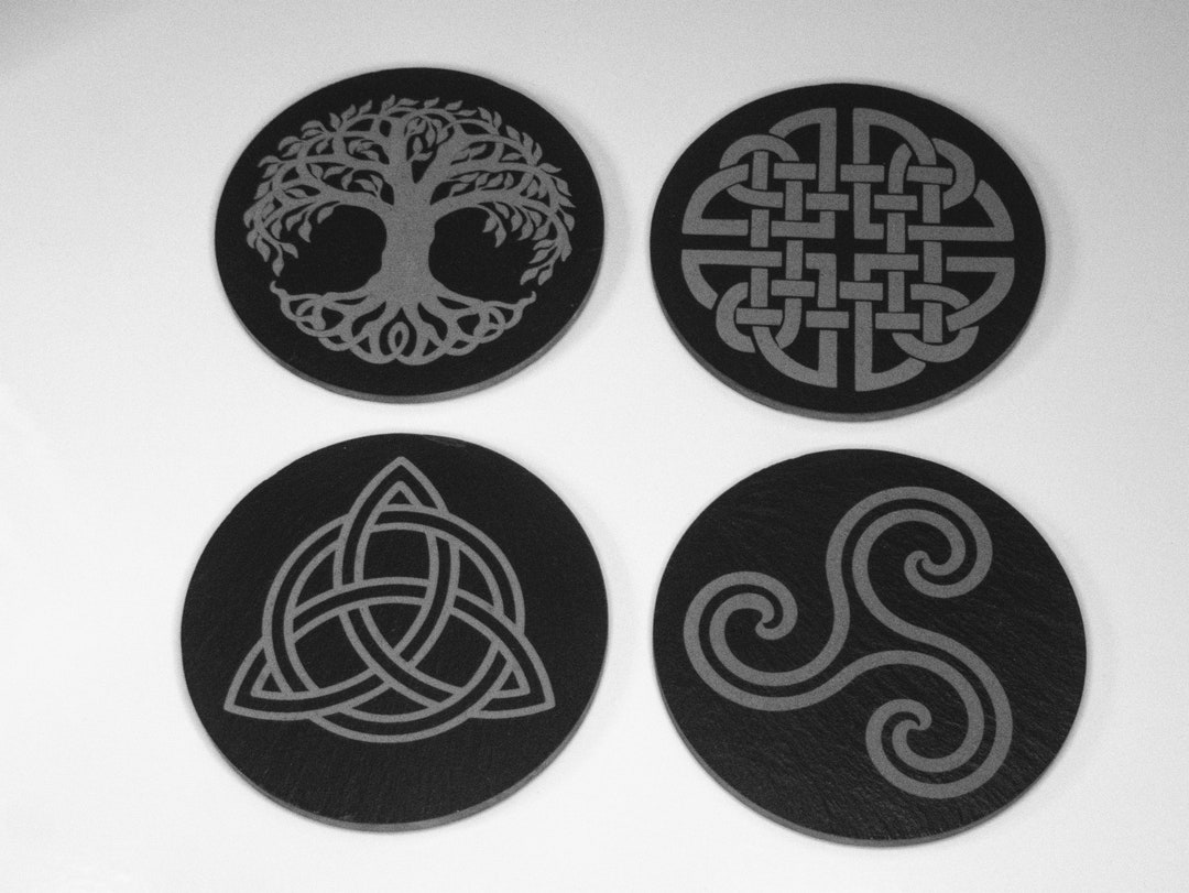Celtic Symbols Set of Four, Tree of Life, Dara Knot, Triquetra ...