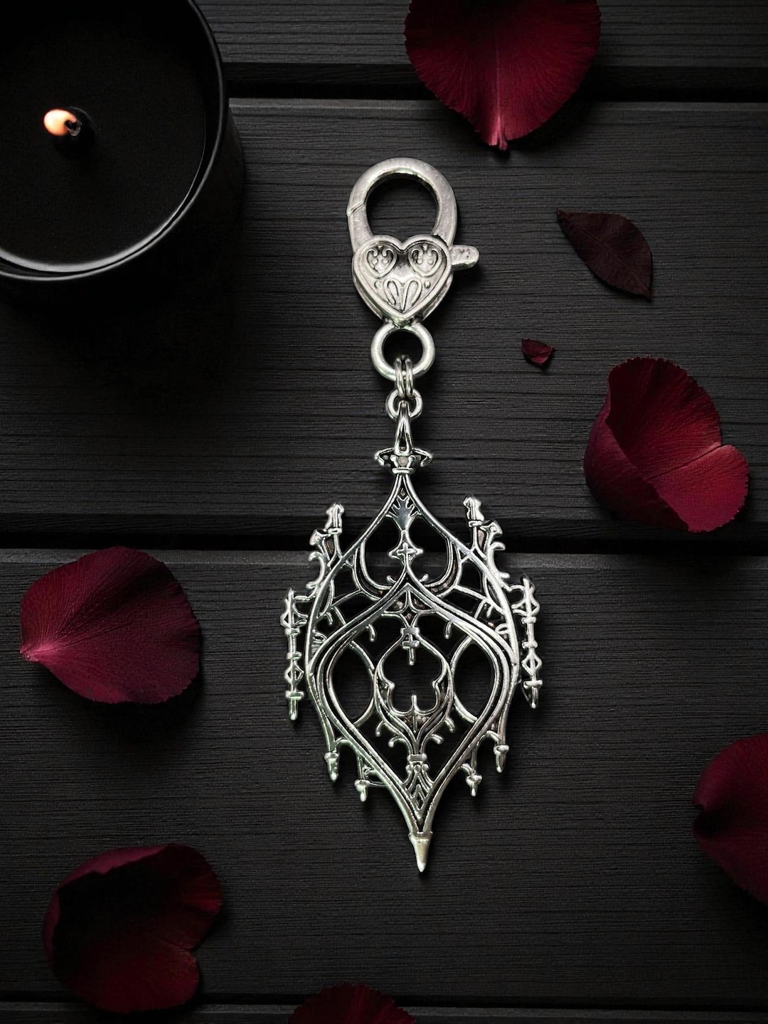 Gothic Purse Charm / Vampire Purse Charm / Gift for Womem / Zipper ...
