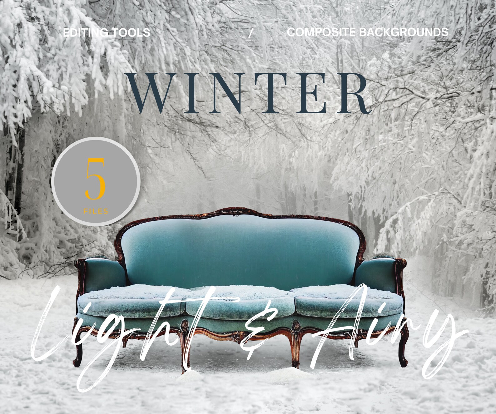 Sofa in the Snow Background Snow PNG Family Portrait Digital Winter ...