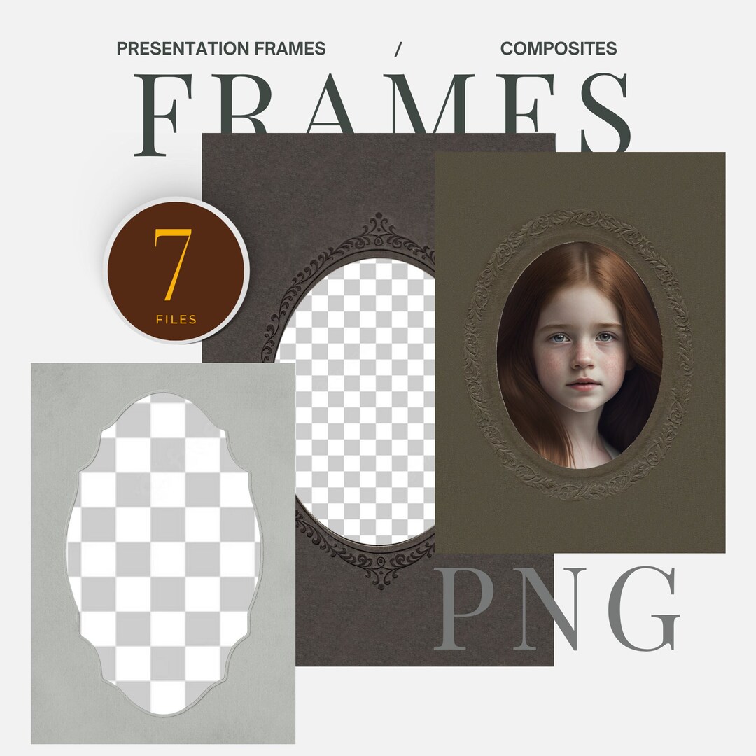 Digital Presentation Frames Digital Mockup Frame Textured Vintage Frame ...