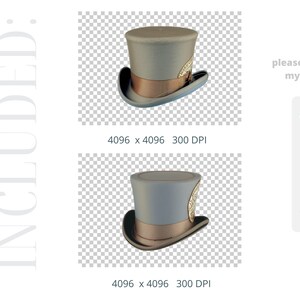 Victorian Top Hat PNG Overlays Steampunk Fantasy Accessories Portrait ...