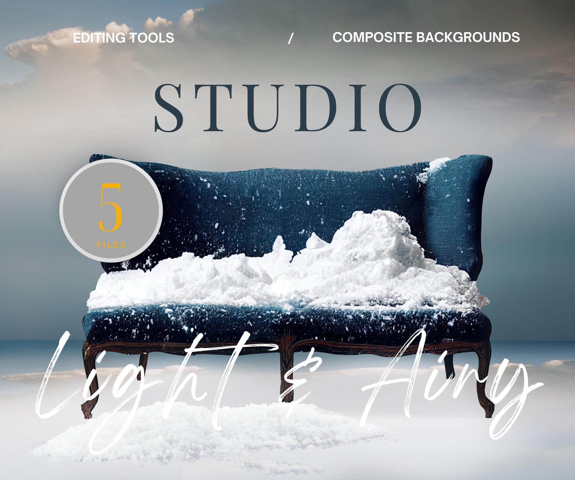 Sofa in the Snow Background Snow PNG Family Portrait Digital Winter ...