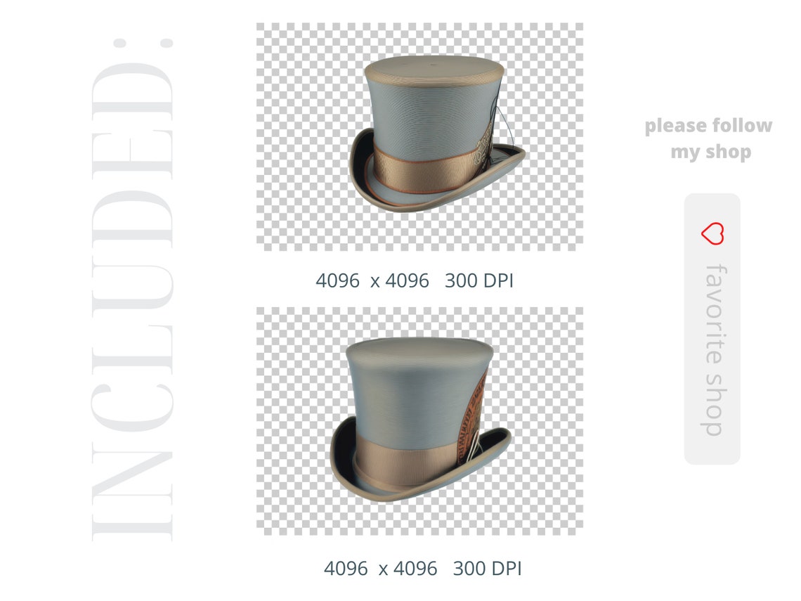 Victorian Top Hat PNG Overlays Steampunk Fantasy Accessories Portrait ...