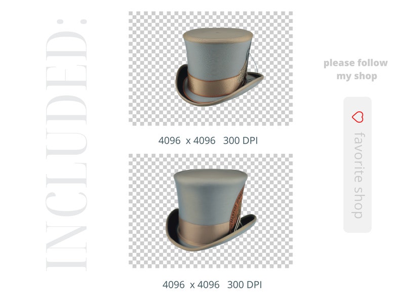 Victorian Top Hat PNG Overlays Steampunk Fantasy Accessories Portrait ...