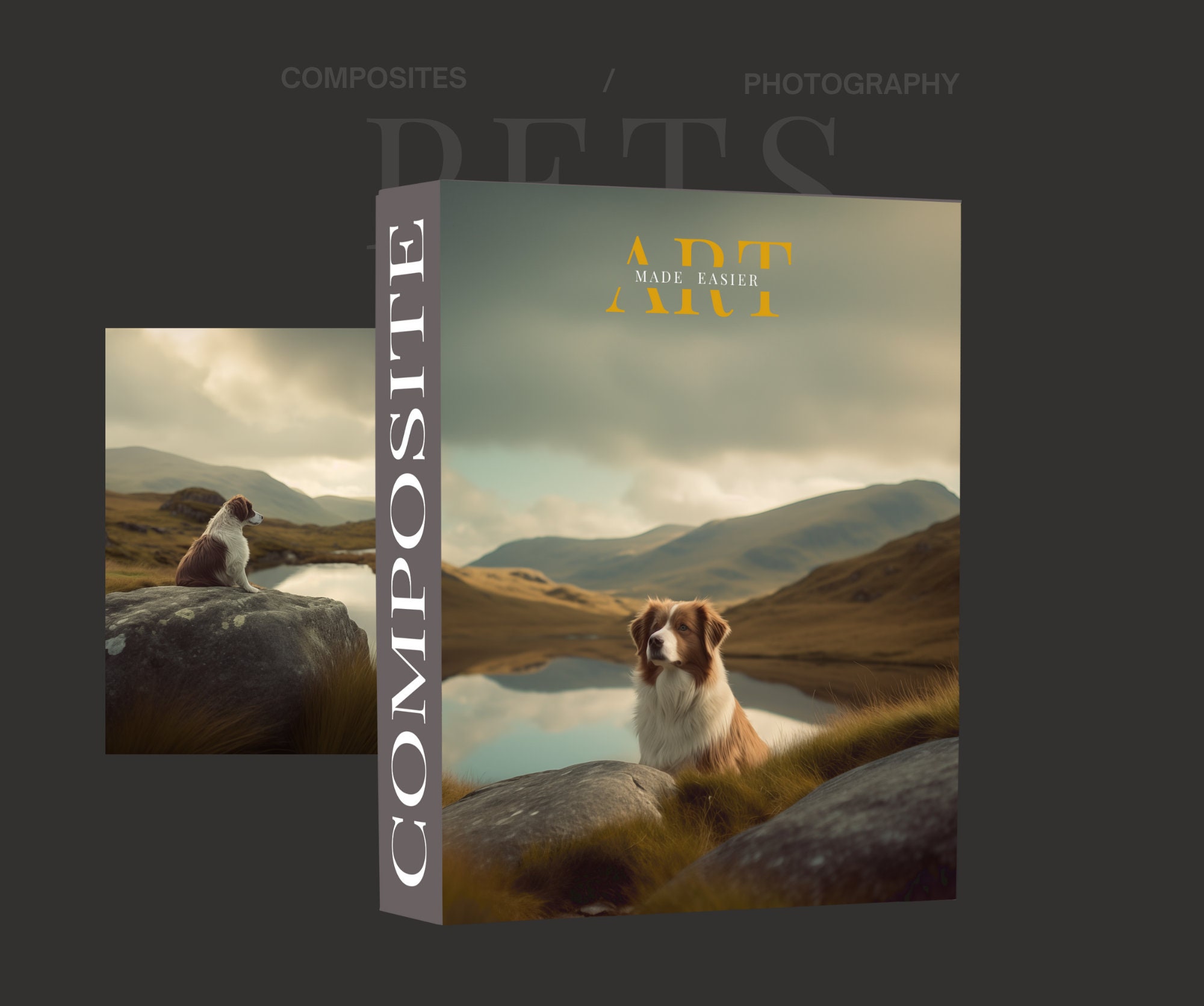 Dark Moody Pet Digital Backdrop Dog Photoshop Animal Photography Pet ...