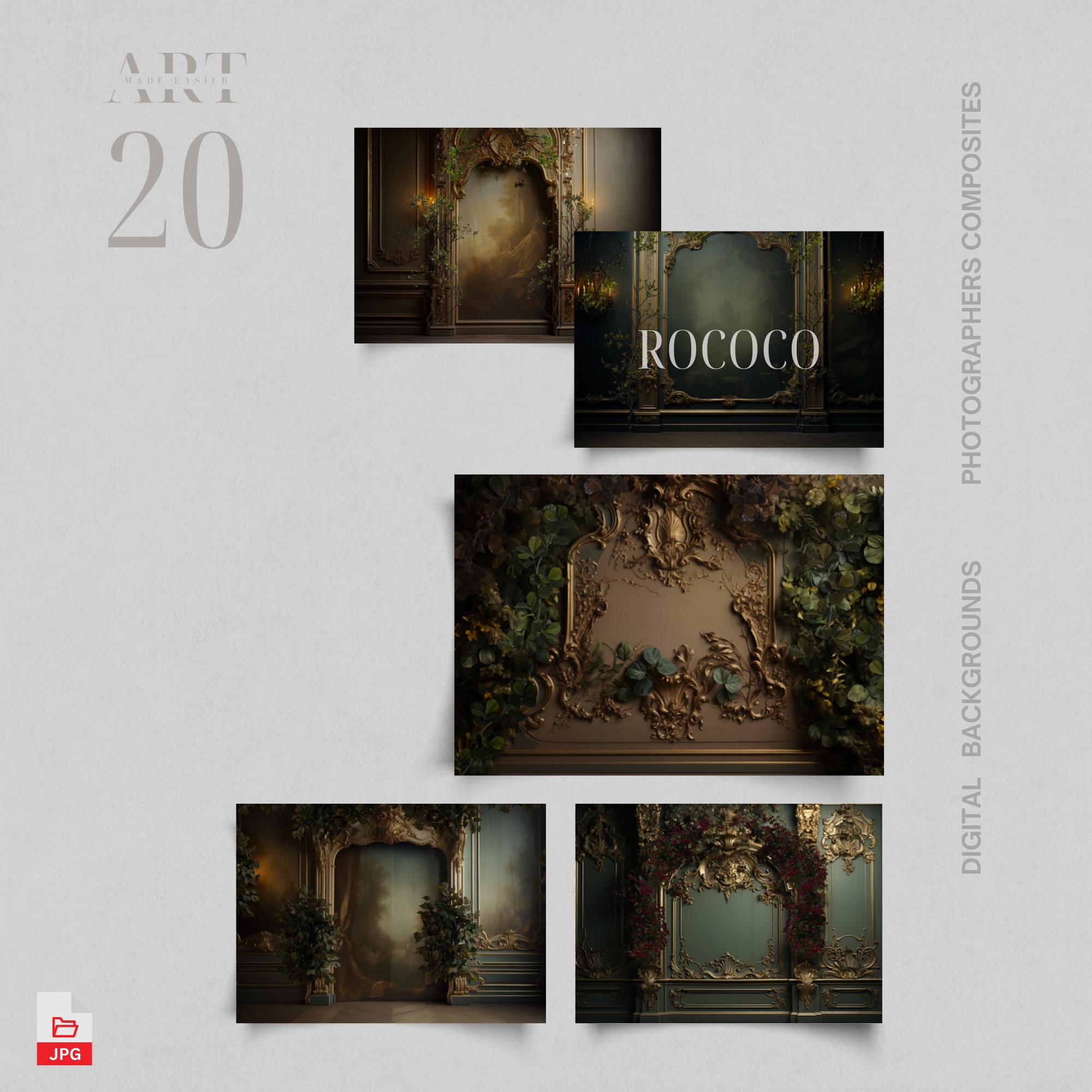 Rococo Ornate Background, Baroque Style Studio Photography Backdrop ...