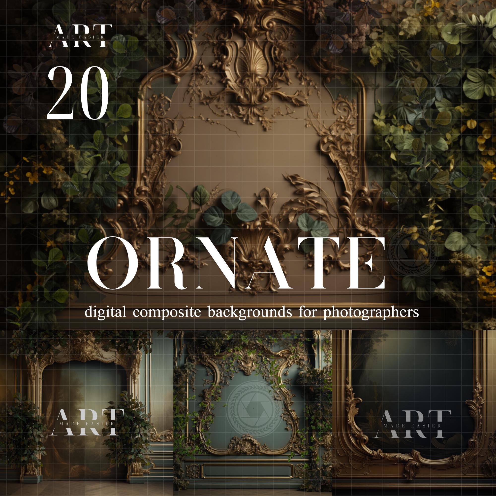 Rococo Ornate Background, Baroque Style Studio Photography Backdrop ...